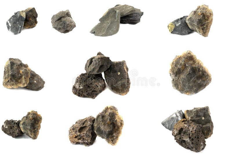 Basalt Rock with Slate Rock and Granite for Industries Stock Photo ...