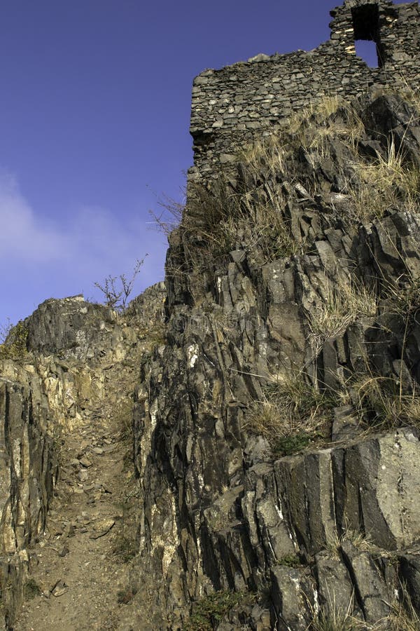 A Basalt Rock on the Top of a Hill Stock Image - Image of travel ...