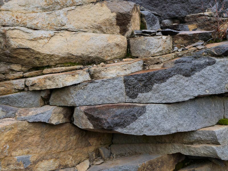 Basalt Stone Background, Geological Layers Close Up Shot Stock Photo ...