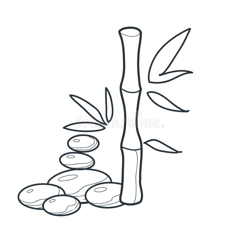 Basalt Stone Rock Line Icon Vector Illustration Stock Illustration ...