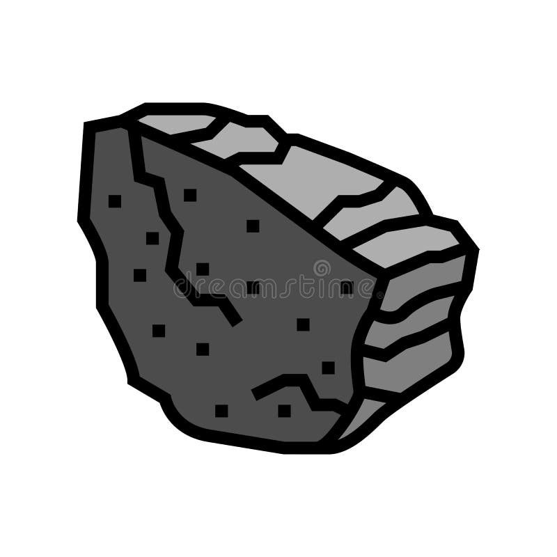 Basalt Stone Rock Color Icon Vector Illustration Stock Illustration ...