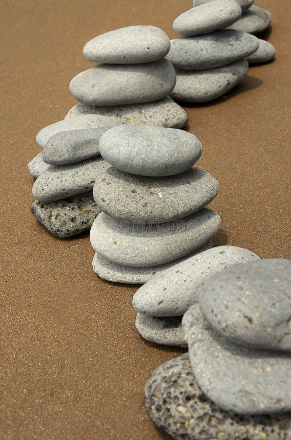 Beautiful Round Basalt Stones on Seaside Stock Image - Image of ...