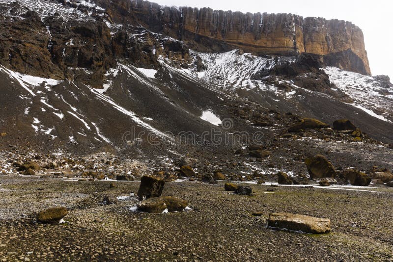 Brown Bluff on the Tabarin Peninsula - Antarctica Stock Photo - Image ...