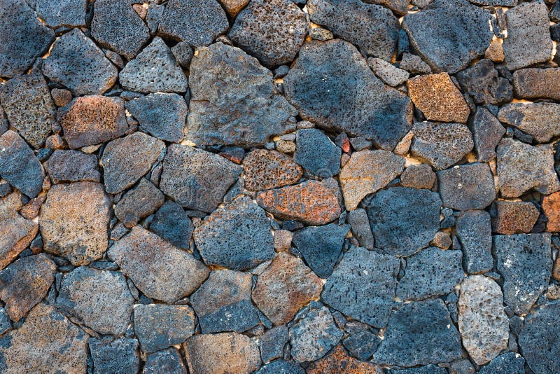 Basalt (volcanic Rock) Wall Made Stock Image - Image of shapes, house ...