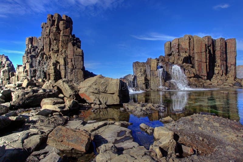 Basalt walls and columns stock image. Image of dramatic - 15258475