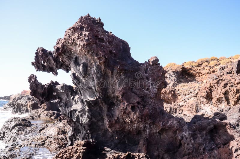 Basaltic Lava Formation stock image. Image of coastline - 239531319