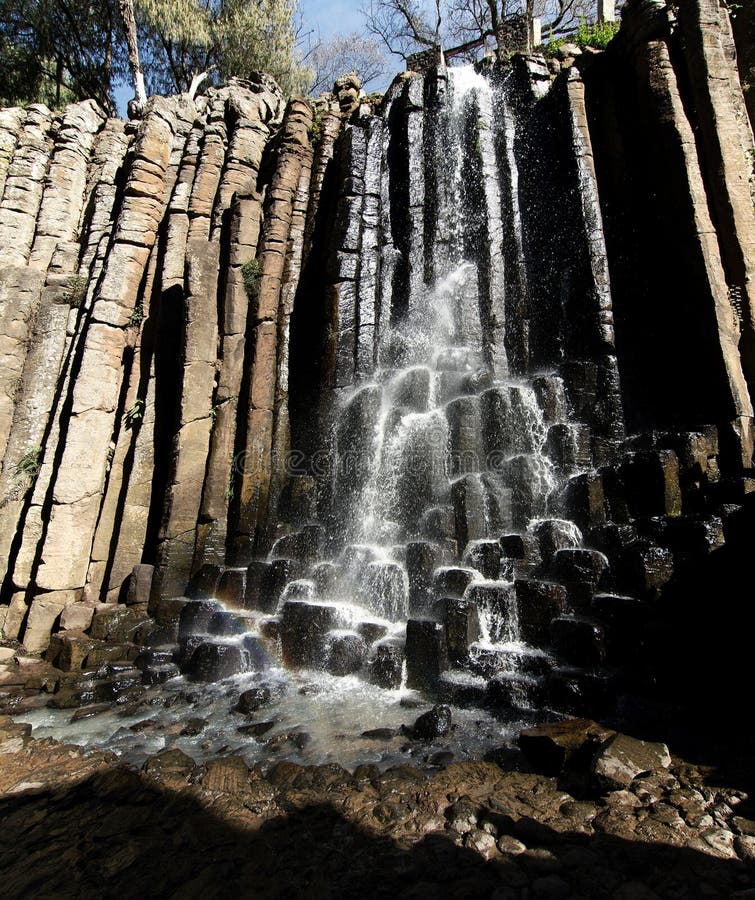 Basaltic Prisms in Huasca De Ocampo Stock Photo - Image of landscape ...
