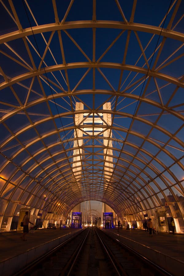 Modern tram station editorial image. Image of auto, romania - 41498075