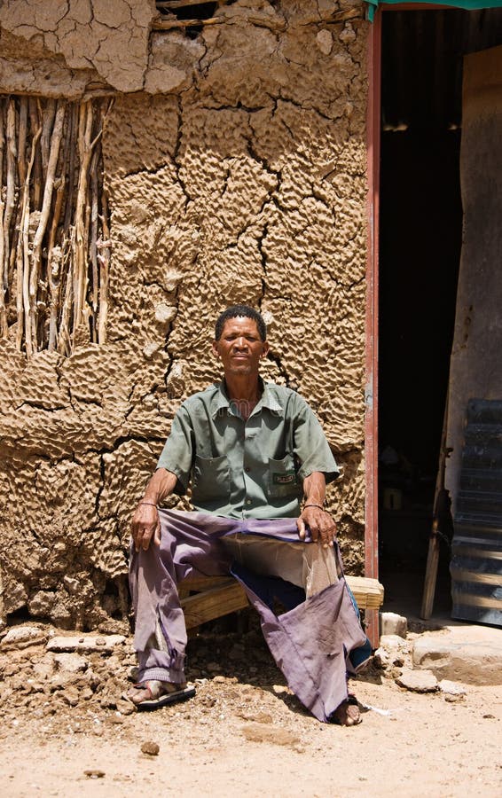 Basarwa man stock photo. Image of khwe, natural, charity - 7947476