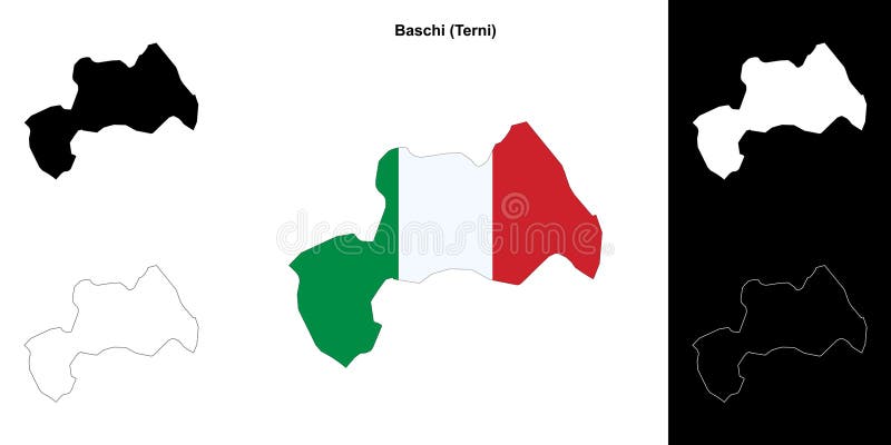 Baschi Outline Map Stock Illustrations – 1 Baschi Outline Map Stock ...