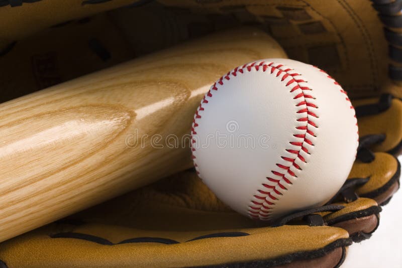 Batte De Baseball Et Base-ball Sur Le Blanc Photo stock - Image du ...