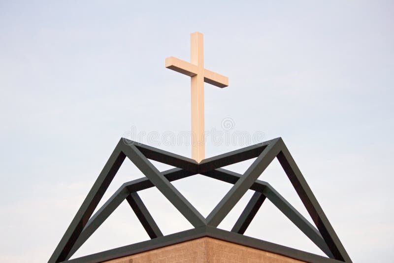 Base Blanche De Christian Cross on Green Geometric Image stock - Image ...