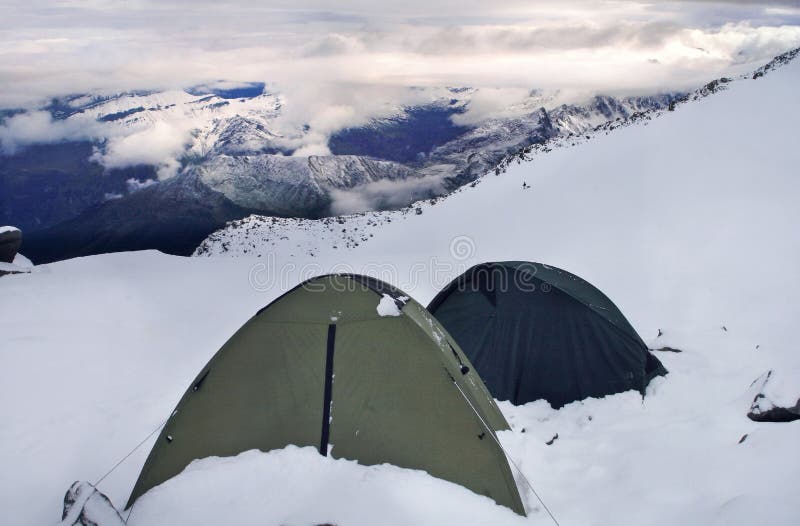 Base Camp of High Altitude Mountain Expedition Stock Photo - Image of ...