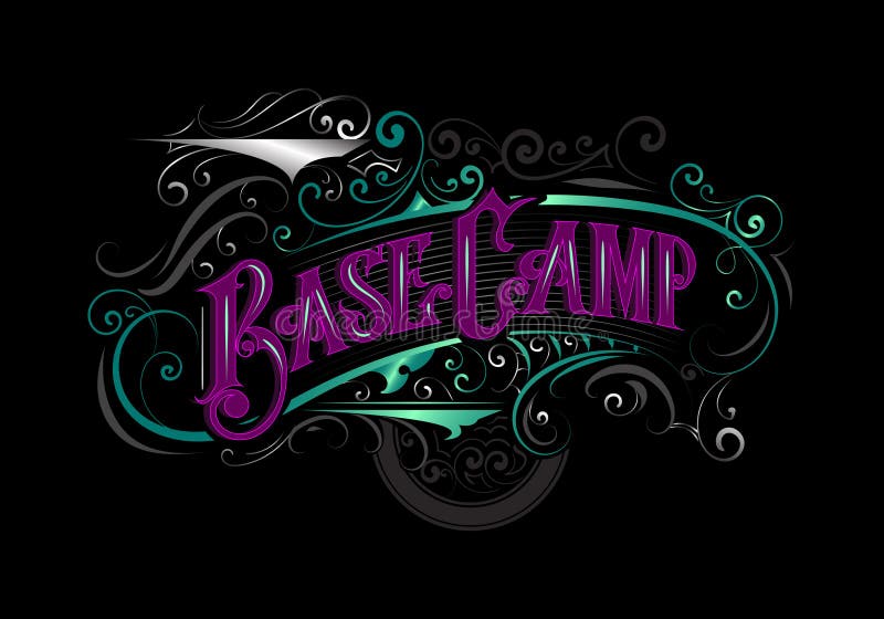 BASE CAMP Lettering Custom Style Design Stock Vector - Illustration of ...