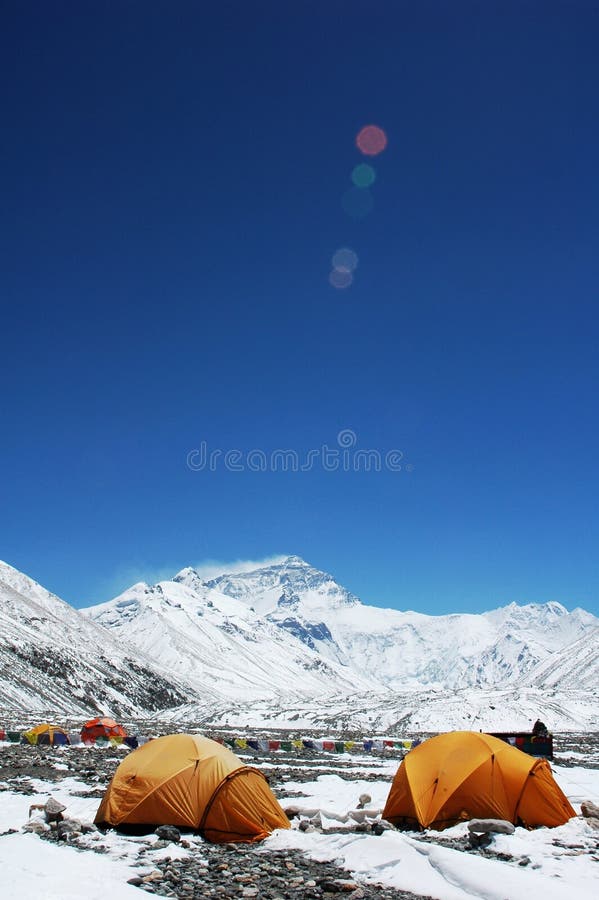 Base Camp of Mount Everest stock image. Image of gear - 12708545