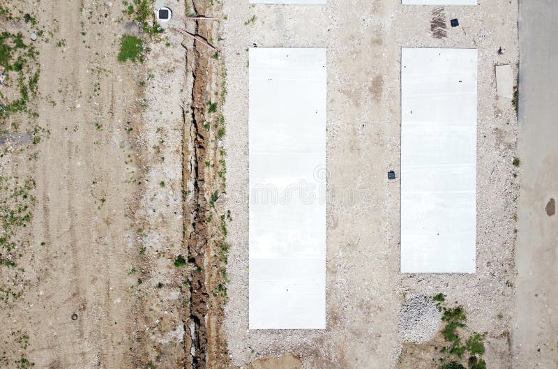 Base for caravan home stock image. Image of earthworks - 197882791