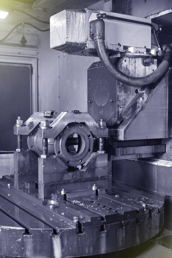 The Body for Creating the Valve is Installed on the Table of the CNC ...