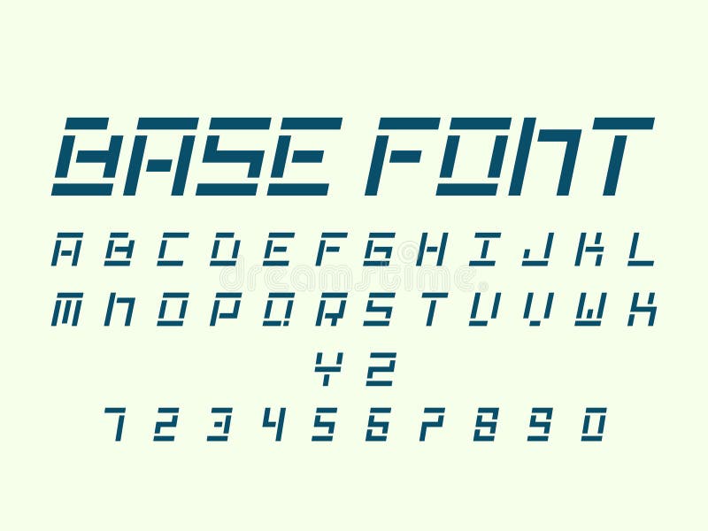 Base Cursive Font. Vector Alphabet Stock Vector - Illustration of ...