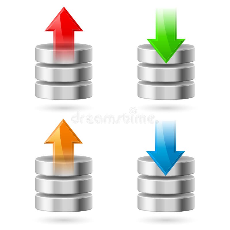 Símbolo Del Icono De La Base De Datos Del Almacenamiento De Datos De La ...