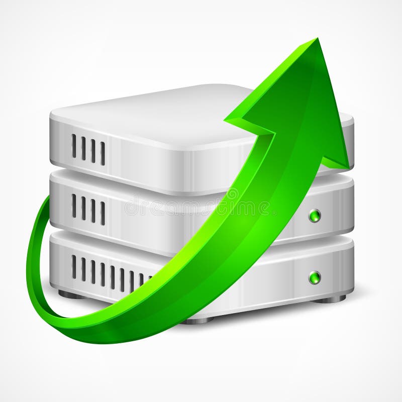 Base De Datos Con La Flecha Ilustración del Vector - Ilustración de racimo, internet: 35092282