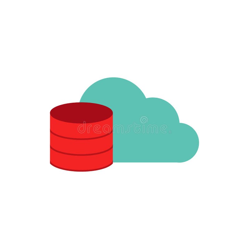 Base De Datos Logo Icon Design De La Nube Ilustración del Vector ...