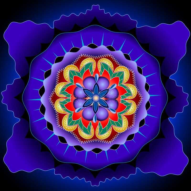 Base de la mandala ilustración del vector. Ilustración de calma - 31712853