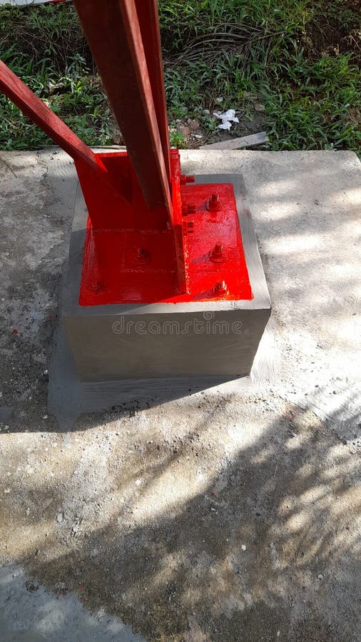 The Base Foot Plate of Tower Stock Image - Image of prov, riau: 261841491