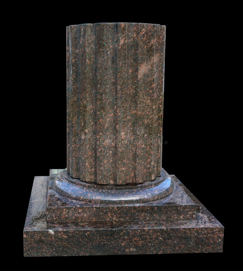 Granite Column Base Pedestal Stock Image - Image of historic ...