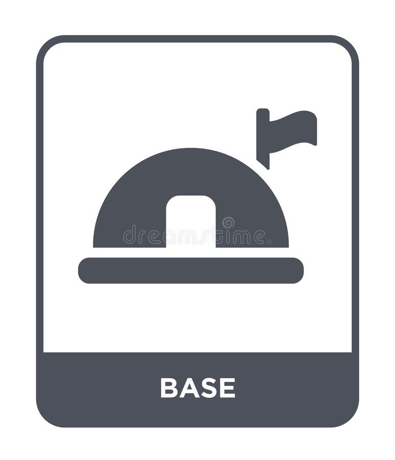 Base Icon in Trendy Design Style. Base Icon Isolated on White ...