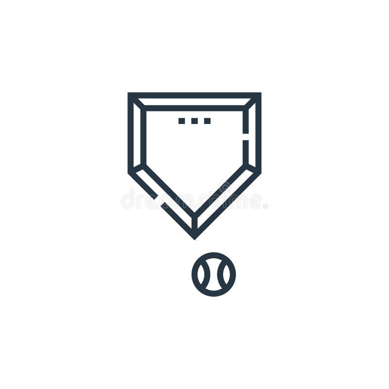 Base Icon Vector from Baseball Concept. Thin Line Illustration of Base ...