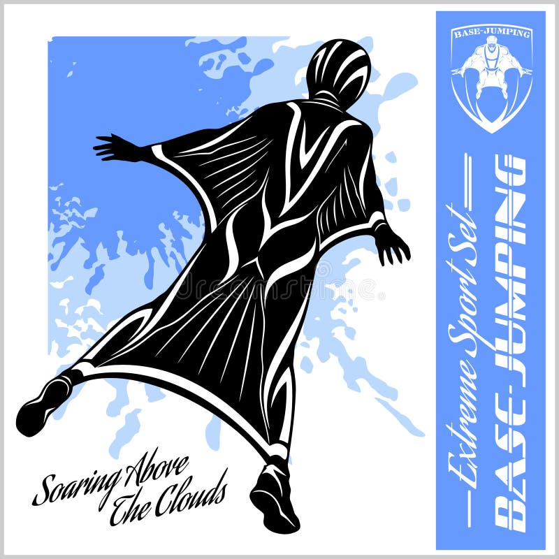 Base-Jumping - Wingsuit Flying. Sport Set. Stock Vector - Illustration ...