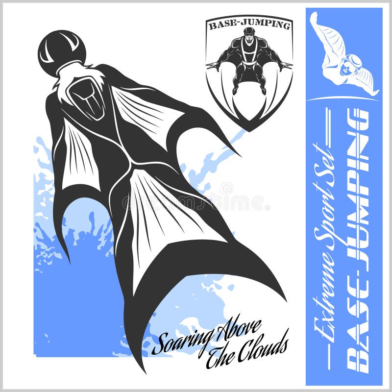 Base-Jumping - Wingsuit Flying. Sport Set. Stock Vector - Illustration ...