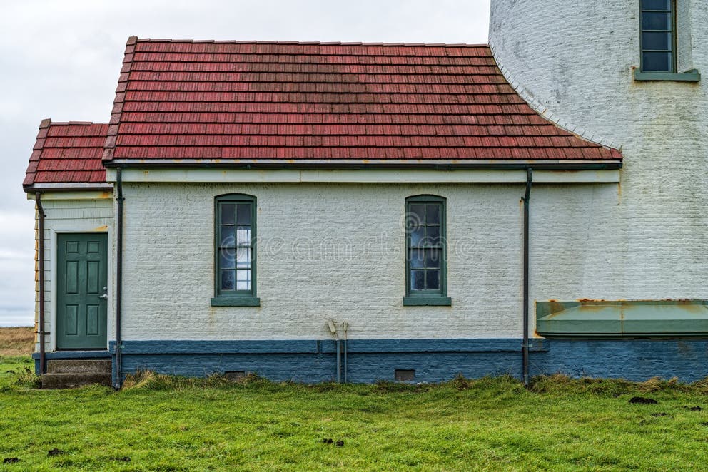 The Base of the Lighthouse at Cape Blanco State Park, Oregon, USA Stock ...