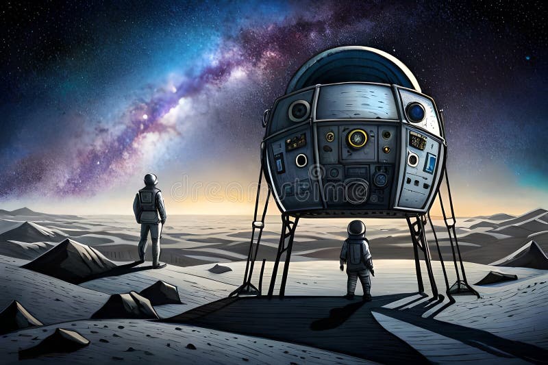 Base on Mars, First Colonization, Martian Colony in Desert Stock ...