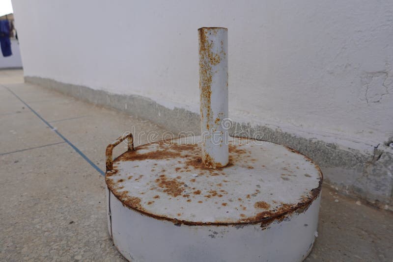 A Base Metal Rustic in the Ground Stock Image - Image of material ...