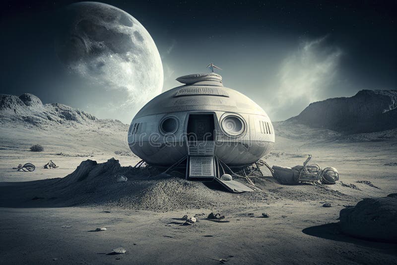 Base on the moon stock image. Image of star, celestial - 268366401