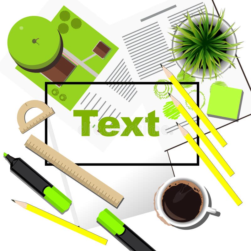 Base Para O Texto E Objetos No Fundo Branco Ilustração do Vetor ...