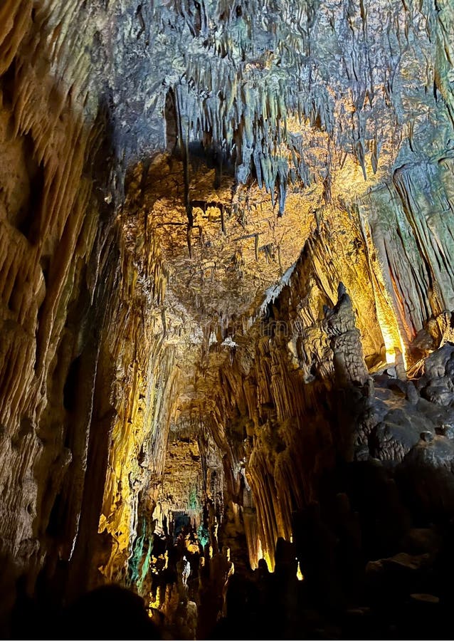 Stunning Underground Stalactite Ceiling in Castellanos Cave Stock Image ...