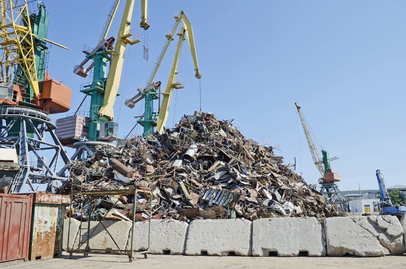 Base of Reception of Scrap Metal Stock Image - Image of garbage, metal ...
