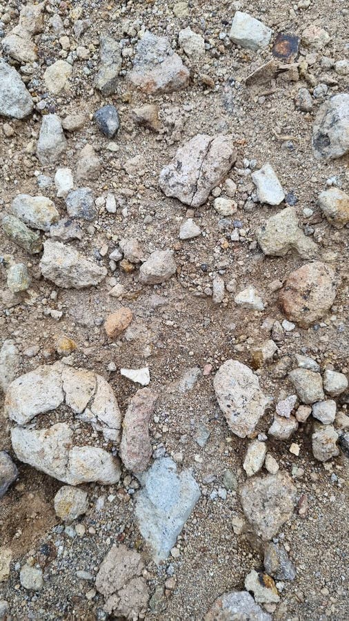 The Base of the Road is Several Small Stones of Various Sizes Stock ...