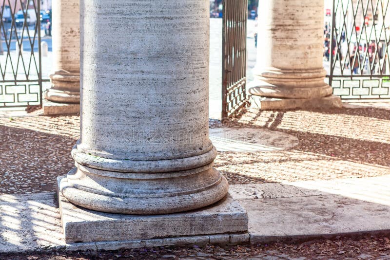 Base of Roman Columns stock image. Image of classical - 228871301