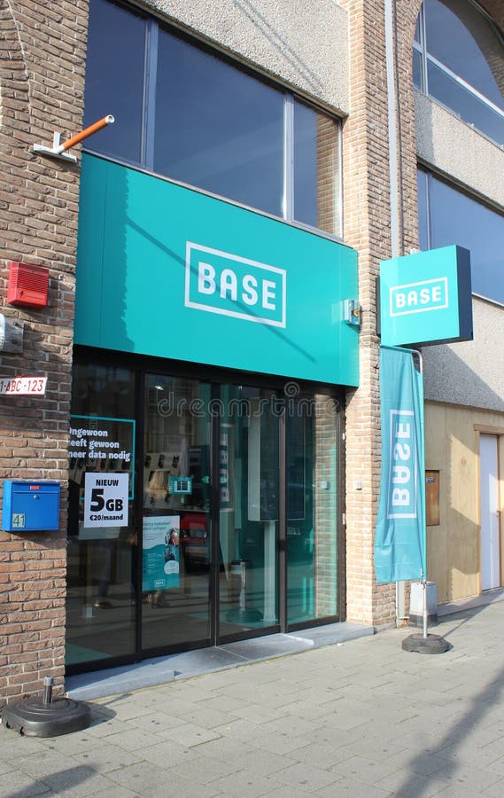 Base Shop, Dendermonde, Belgium Editorial Image - Image of telephone ...
