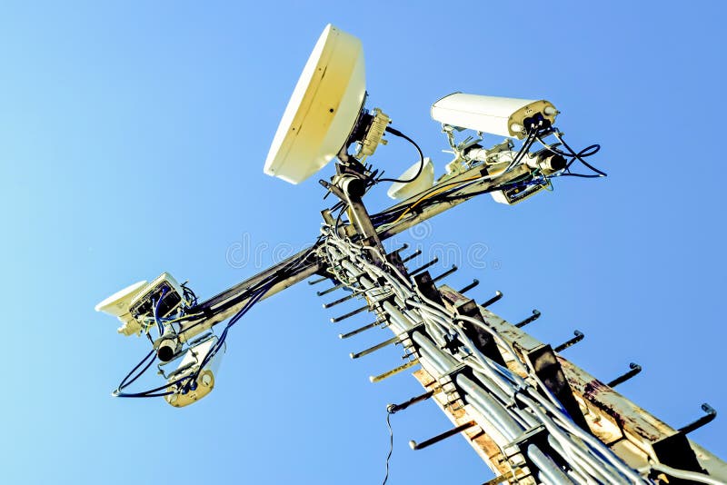 Base Station Antennas of Cellular Communication Stock Image - Image of ...