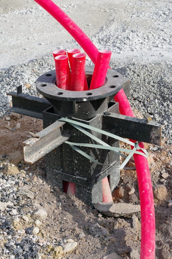 The Base of the Support of the Column of Street Lighting Stock Image ...