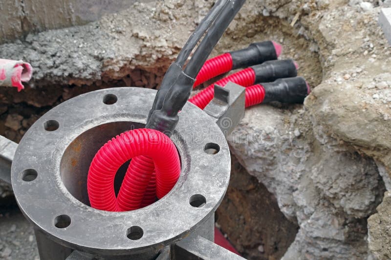 The Base of the Support of the Column of Street Lighting Stock Image ...