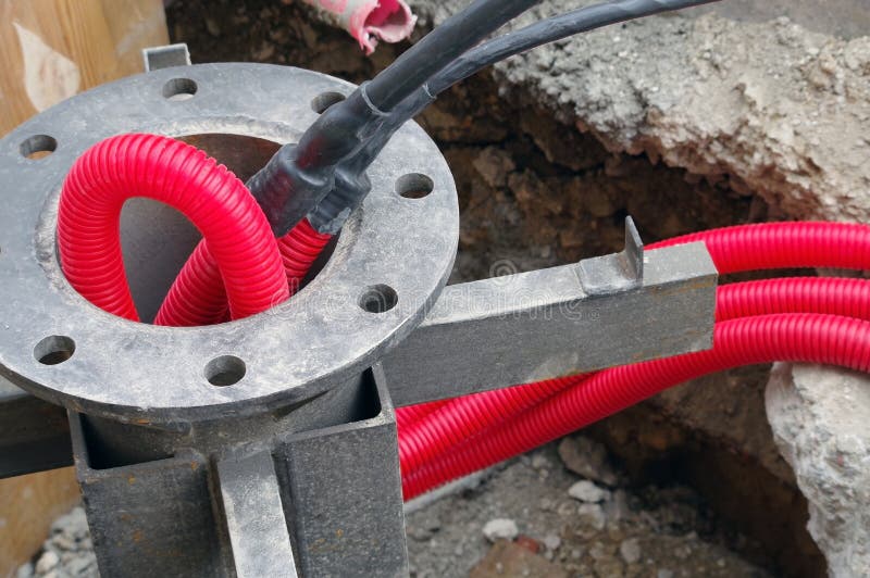 The Base of the Support of the Column of Street Lighting Stock Photo ...