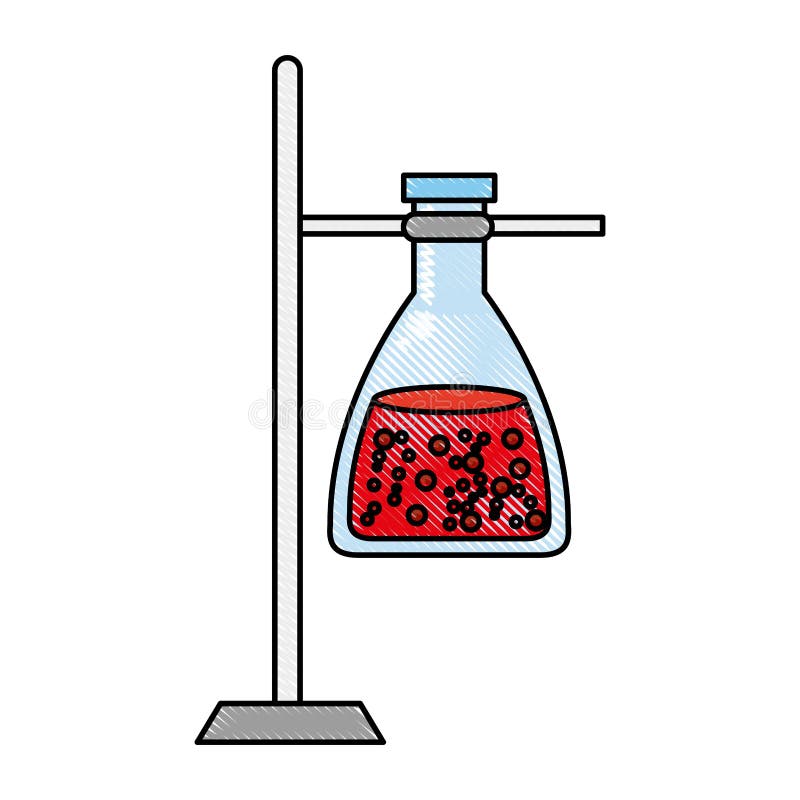 Base Test tube with liquid stock vector. Illustration of flat - 92058420