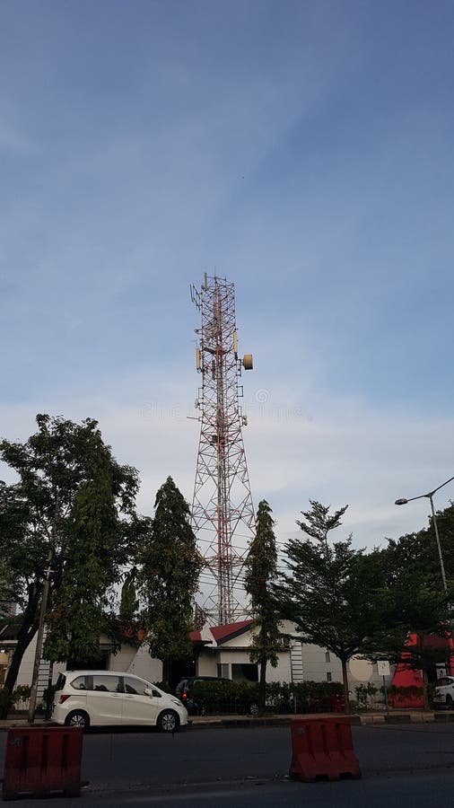 Base Transceiver Station in the Middle of Town Stock Photo - Image of ...