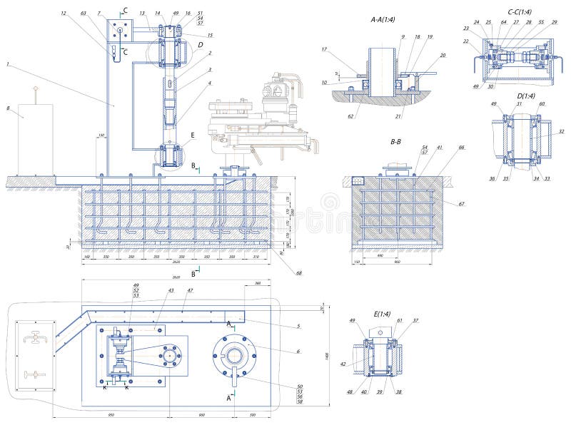 Base unit stock illustration. Illustration of blueprint - 26727821