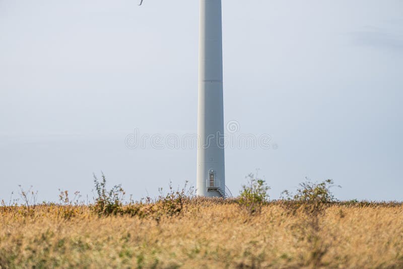 Base of a Wind Power Turbine.. Stock Photo - Image of metal ...
